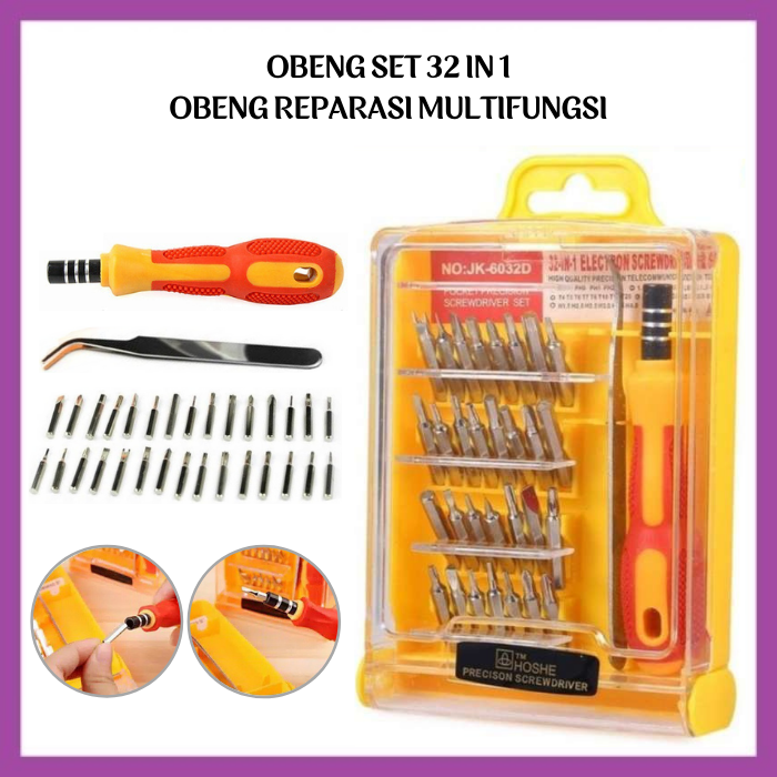 Obeng set toolkit 32in1 lengkap dengan pinset / 32 in 1 - FR Gallery ...