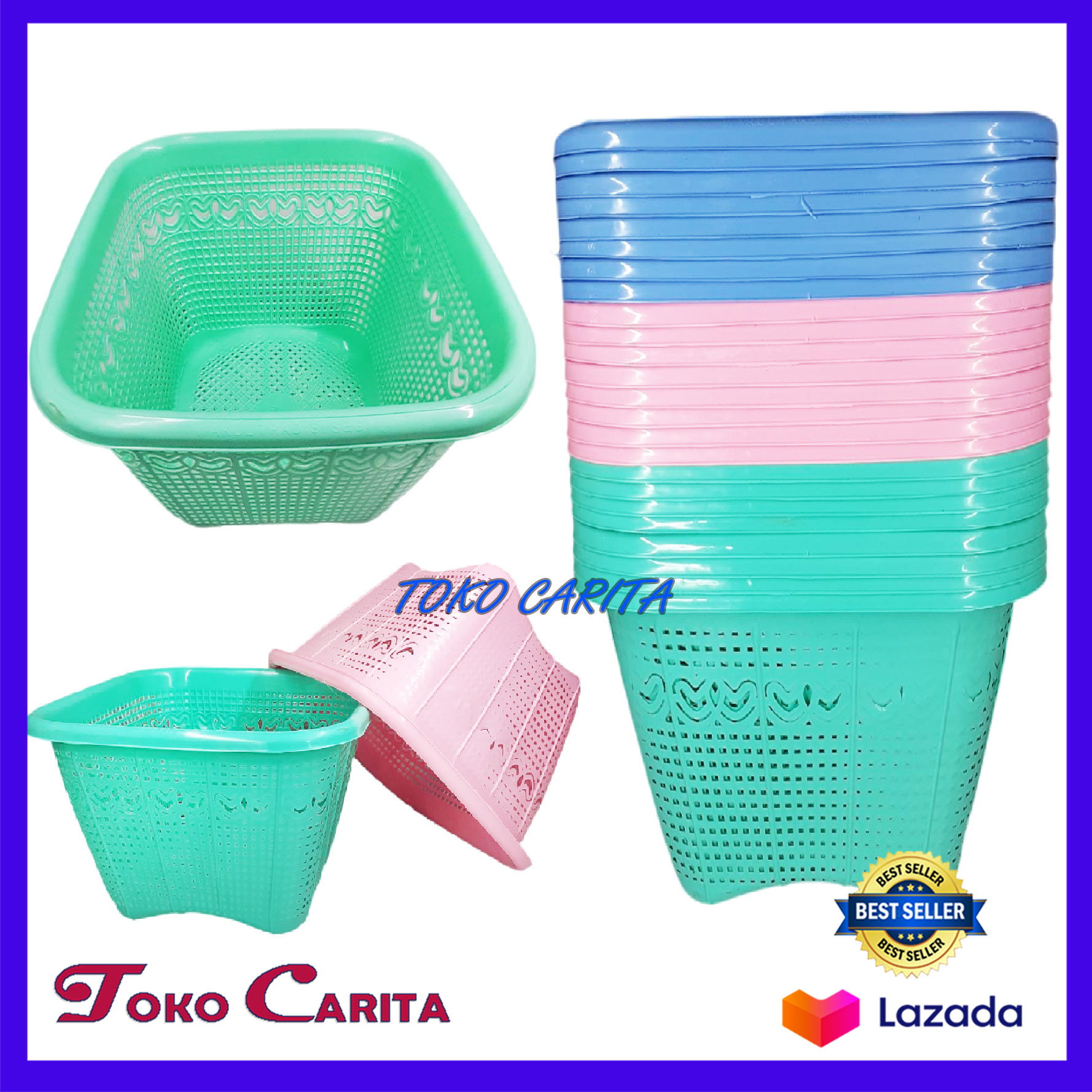 12 PCS Wakul Nasi Segi / Wakul Tradisi / Bakul Nasi Plastik | Lazada ...