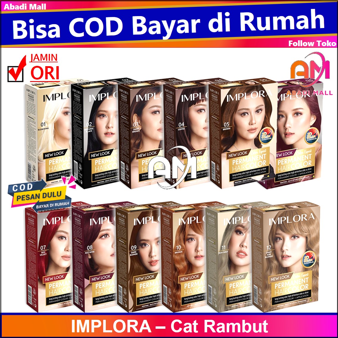 Implora New Permanent Hair Color Pewarna Rambut Yang Memiliki Warna ...