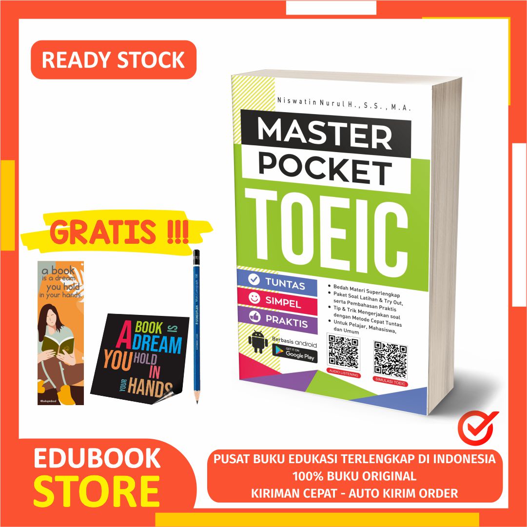 BUKU MASTER POCKET TOEIC - CEMERLANG PUBLISHING - BONUS BOOKMARK, STIKER | Lazada Indonesia