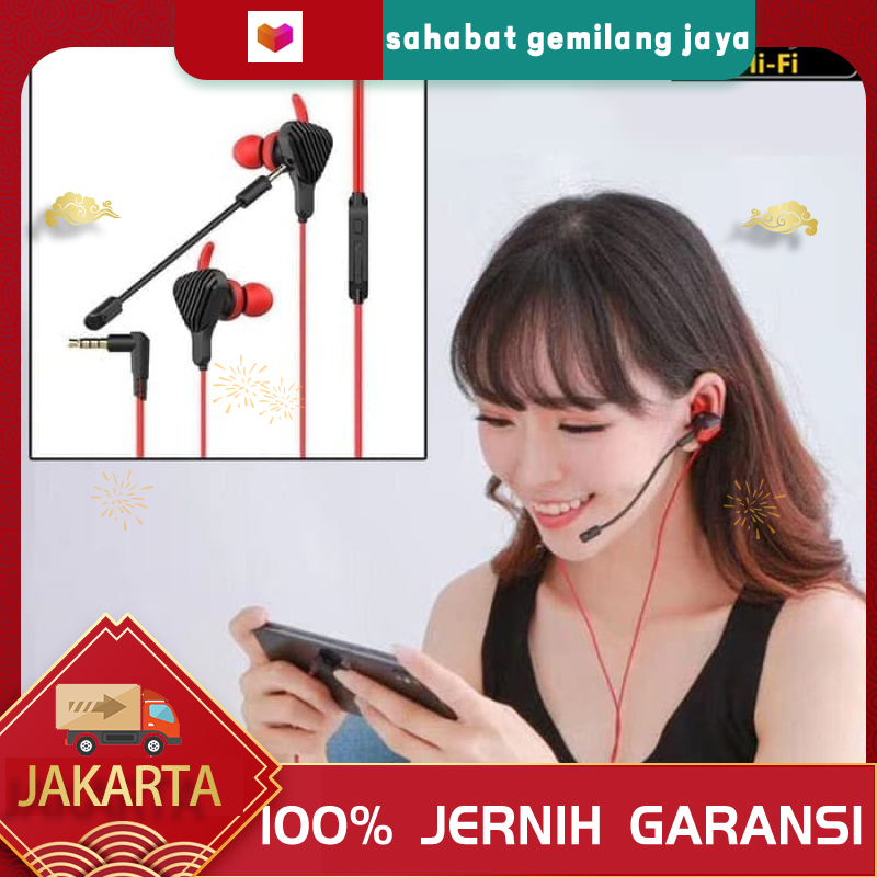(Pengiriman cepat, dikirim dari Jakarta)Earphone Gaming In Ear Gaming - Headset Mic Gaming ...