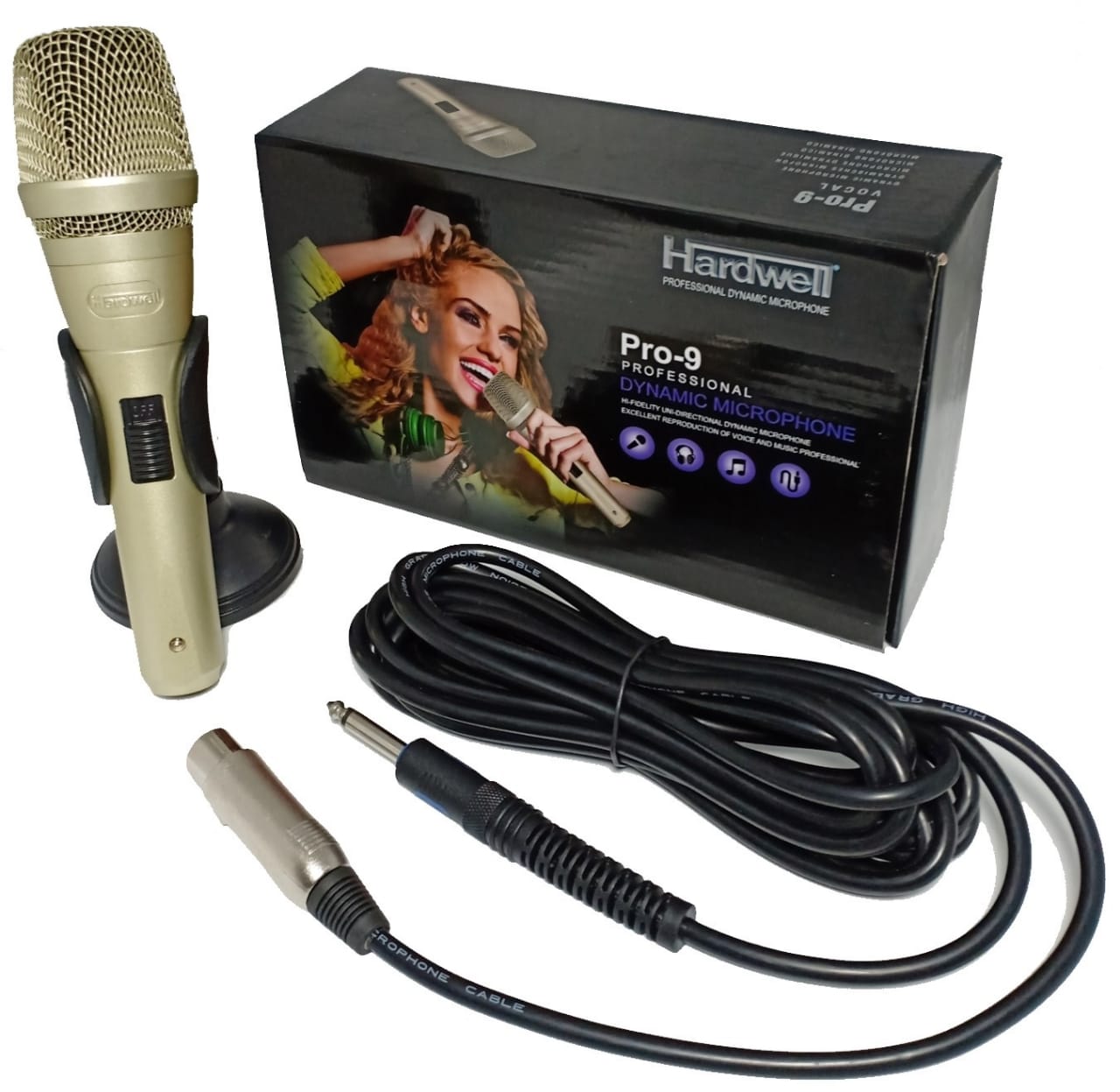 Microphone Kabel HARDWELL PRO 9 New Kualitas Mic Kabel Terbaik | Lazada ...