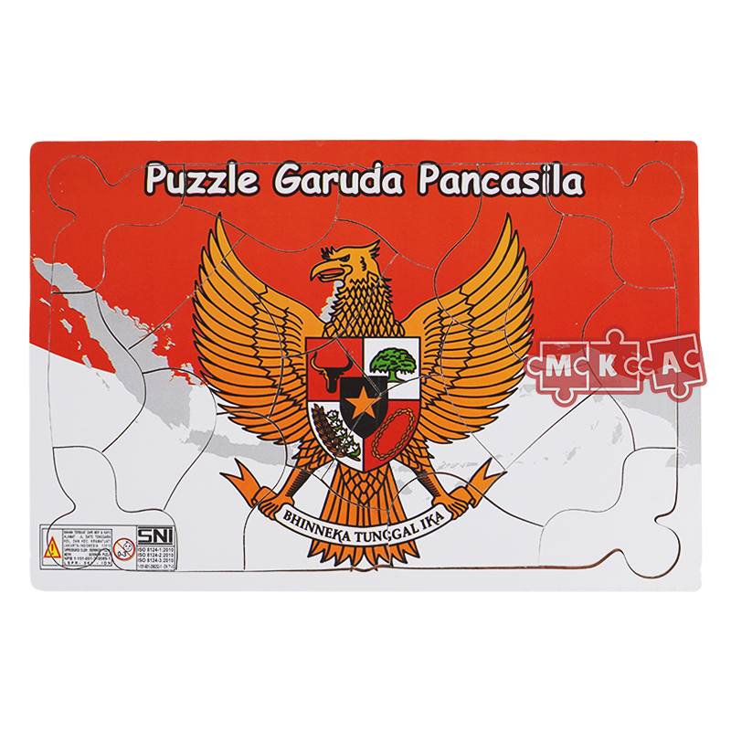 Mainan Kayu Edukasi Puzzle Anak Gambar Burung Garuda Pancasila Lambang ...