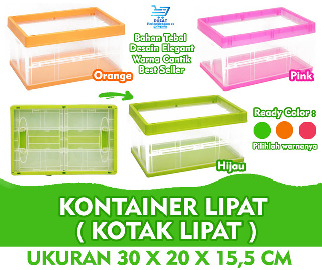 KOTAK SIMPAN MAINAN FOLDING PLASTIC CONTAINER KONTAINER PLASTIK KOTAK ...