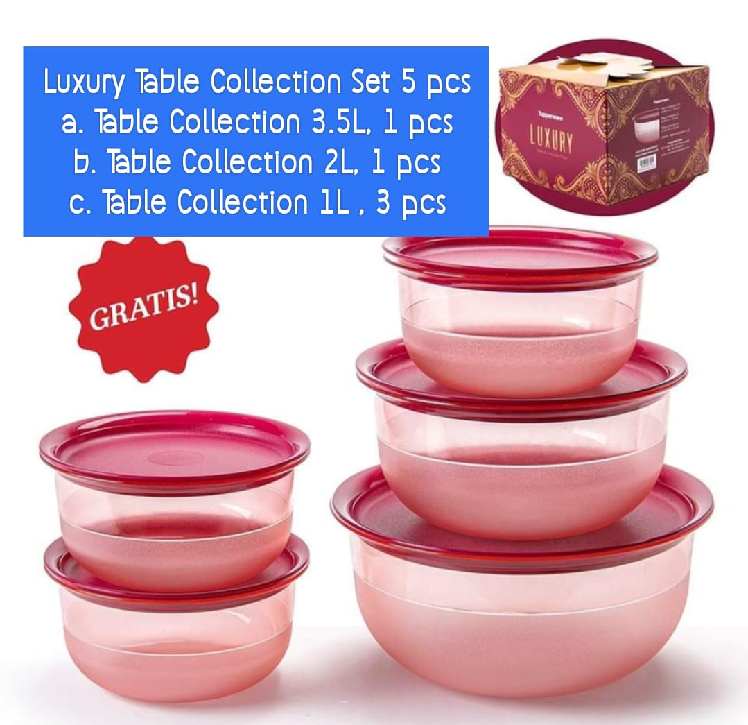 Tupperware Luxury Table Collection Set 5pcs. Panci set tupperware ...