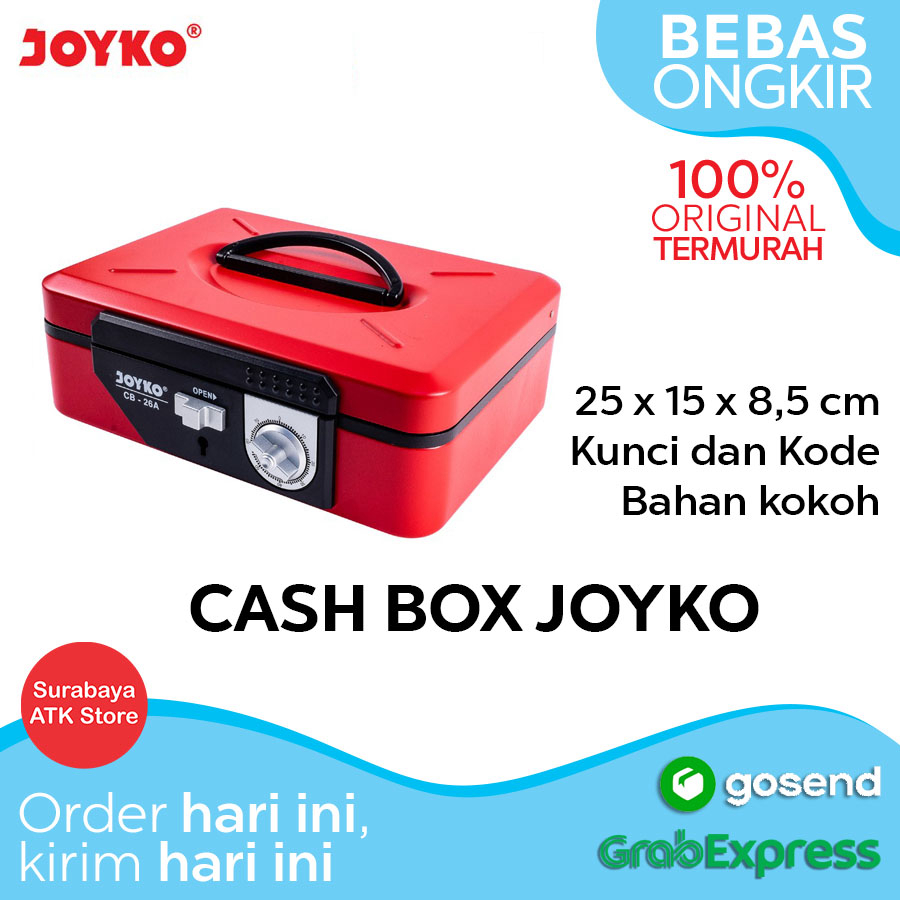 Cash Box Joyko CB-26A Kotak Uang Kas Brankas Mini Kasir Safe Deposit ...
