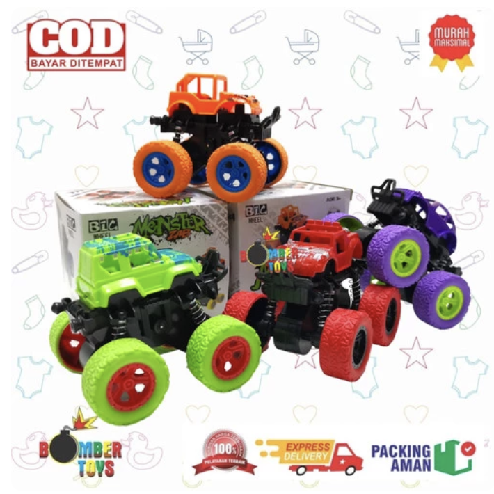 MAINAN ANAK MOBIL MOBILAN 4wd MONSTER ZAP POWER CAR FUN FRICTION PUTAR 360 | Lazada Indonesia