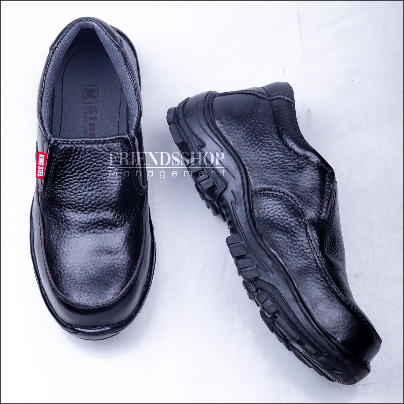 Sepatu Safety Caterpilar Pria 100% Kulit Kerja Lapangan Proyek Hitam ...