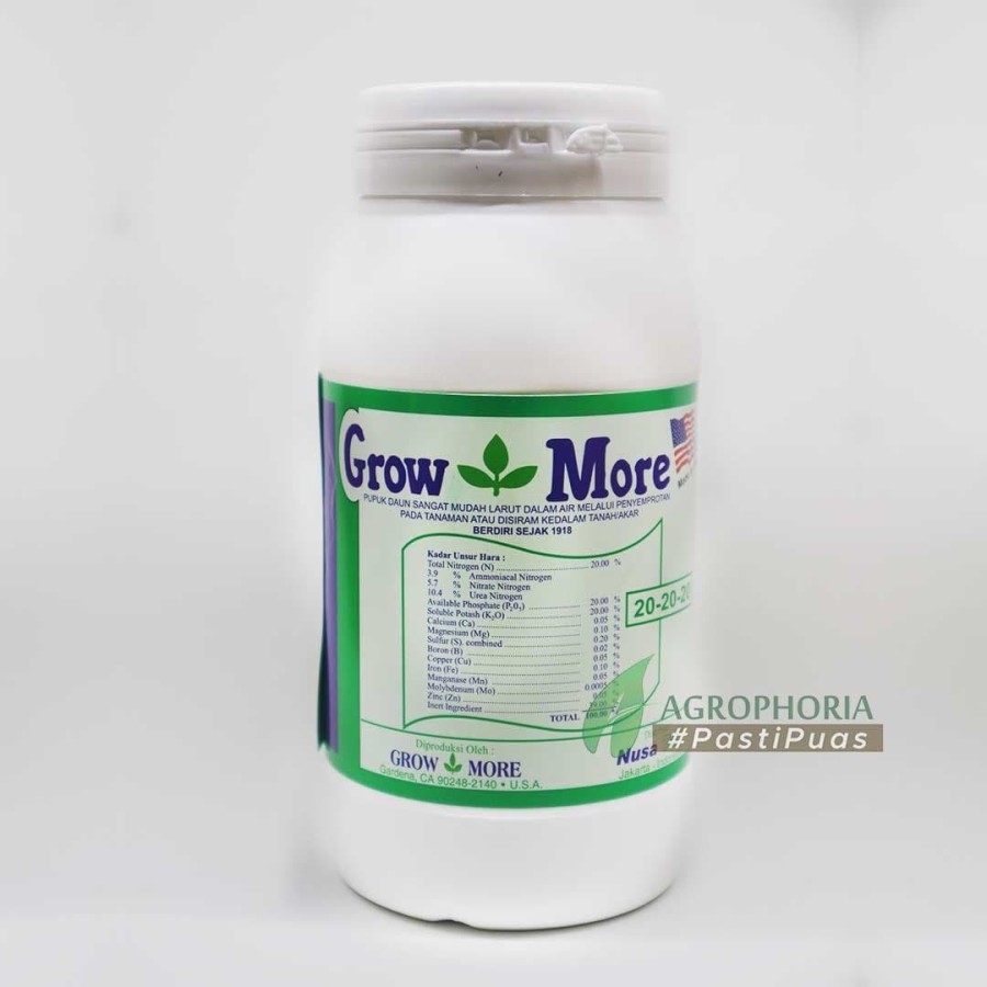 Pupuk NPK Growmore 20 20 20 / Pupuk Vegetatif (Masa Pertumbuhan ...