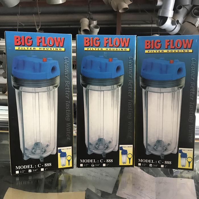 BIG FLOW FILTER HOUSING ukuran 10 inch Filter Air Drat 3/4 | Lazada ...