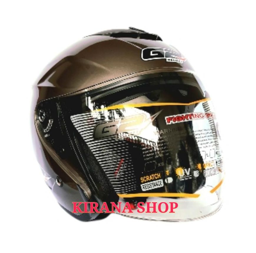 HELM G2 OPTIMAX DOUBLE VISOR | HALF FACE MODEL INK DINAMIC POLOS WARNA ...