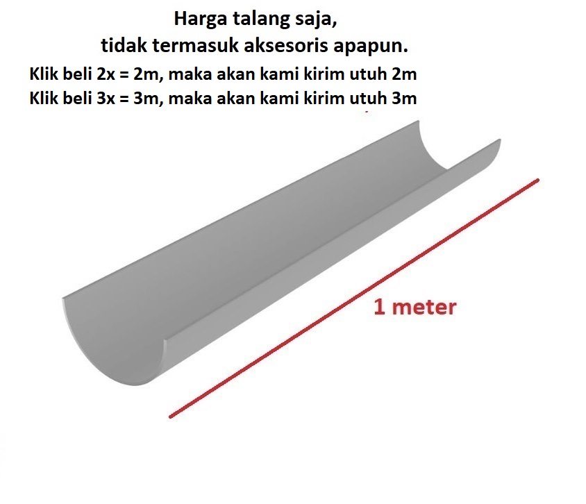 Talang LANGGENG 8 inch harga per meter meteran talang PVC diameter 8 ...
