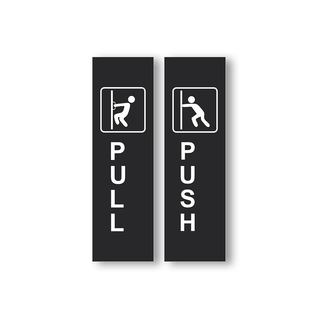stiker pintu - sticker pull push - pull push door sticker htm | Lazada ...
