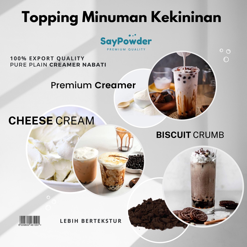 Topping Minuman Krimer/Creamer Premium / Biskuit Crumb Premium / Cheese ...