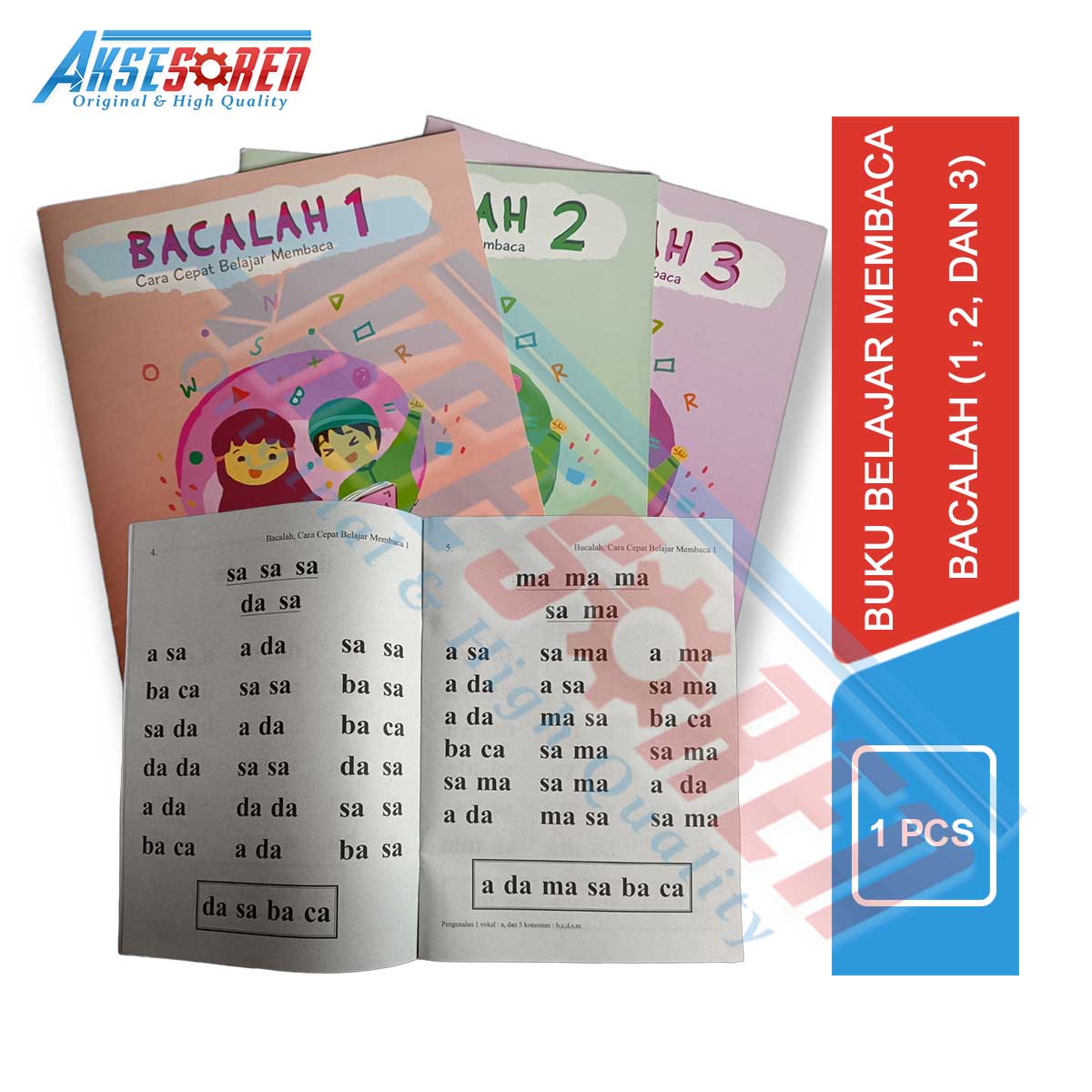 Aksesoren Buku Cara Cepat Belajar Membaca [Bacalah 1, 2, Dan 3] / Buku ...