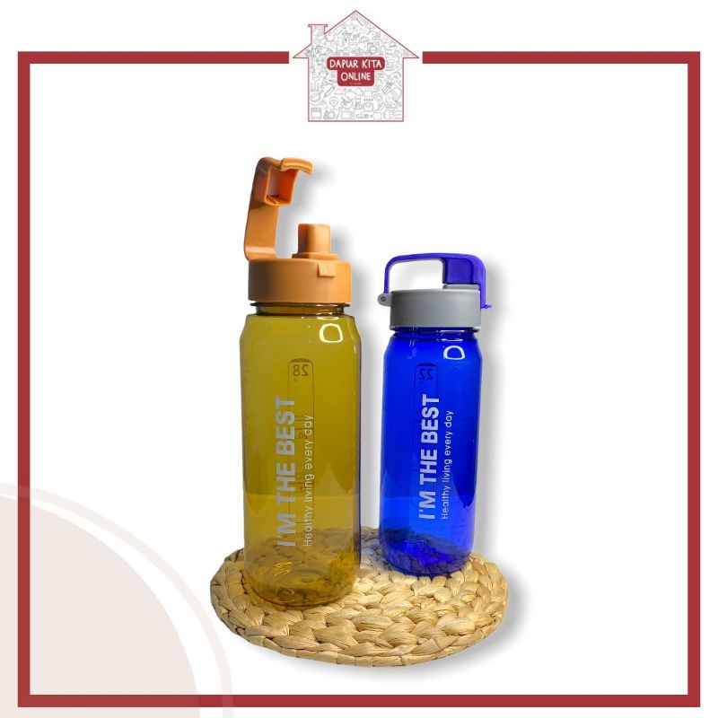 BOTOL AIR MINUM UGO 1 Liter Pengunci /Botol Air Minum Plastik Bulat Bpa ...