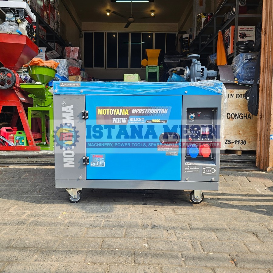 11KVA GENSET SOLAR DIESEL SILENT GENERATOR 9000W 3PHASE MOTOYAMA MPDS ...