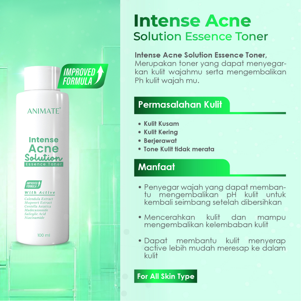 Animate Acne Solution Toner Kemasan Baru | Lazada Indonesia