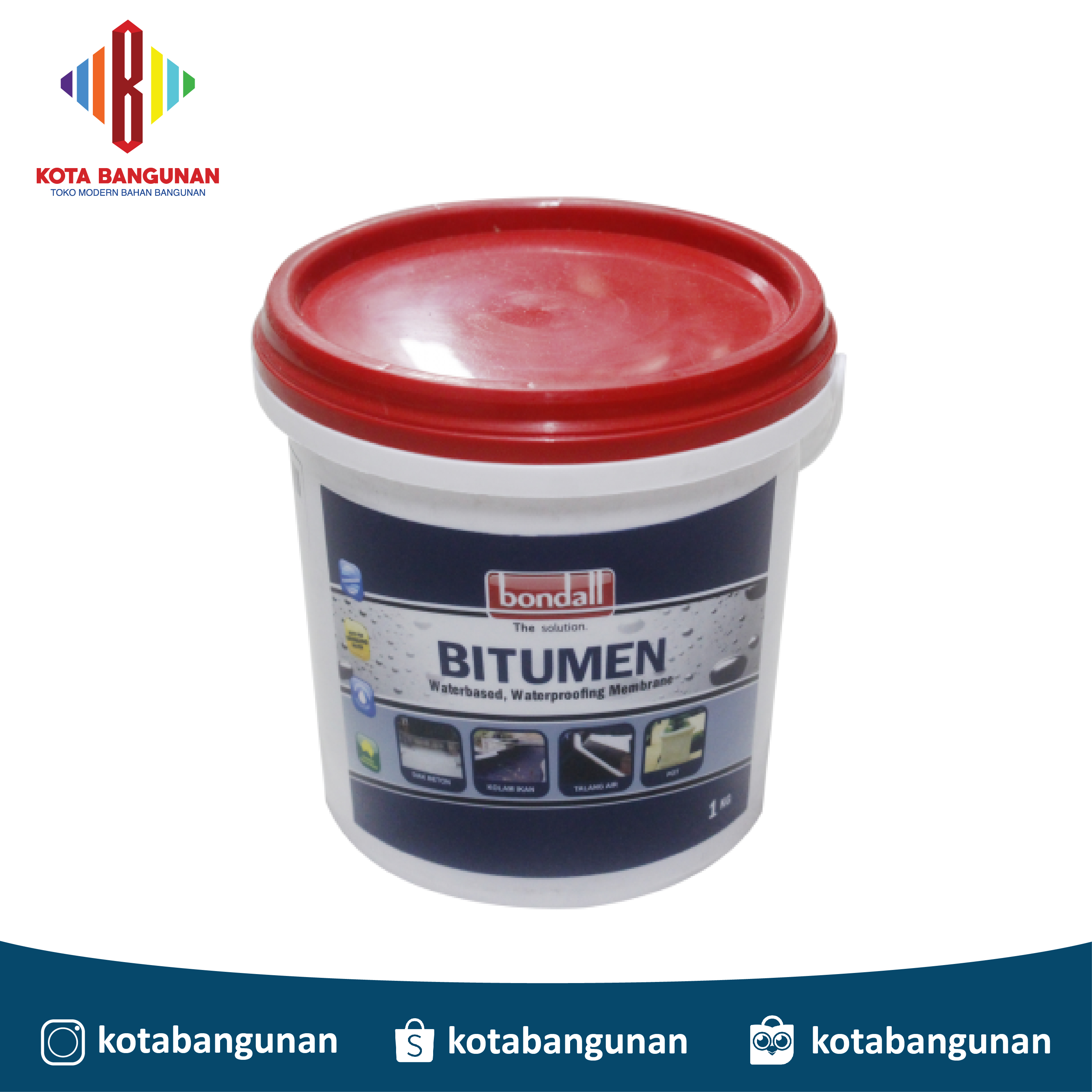 Cat Waterprof Bondall Bitumen 1Kg | Lazada Indonesia