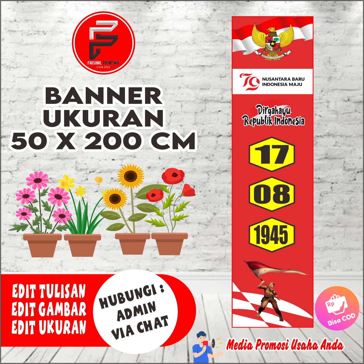 Spanduk Gapura HUT RI / Banner HUT Kemerdekaan RI / Spanduk HUT RI ...