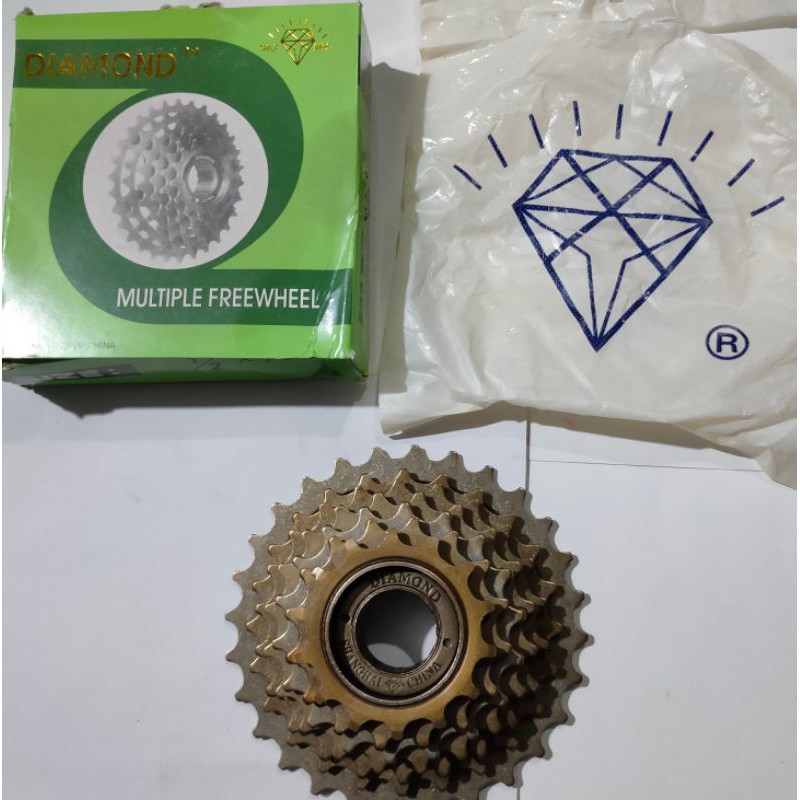 Freewheel sepeda Minion/lipat/mtb Diamond asli 7 speed model sprocket ...