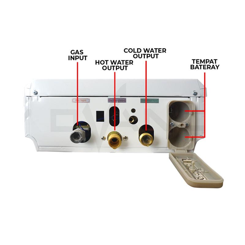 Gas Water Heater Advance GWH 50 Pemanas Air Mandi Kapasitas 6 Liter ...