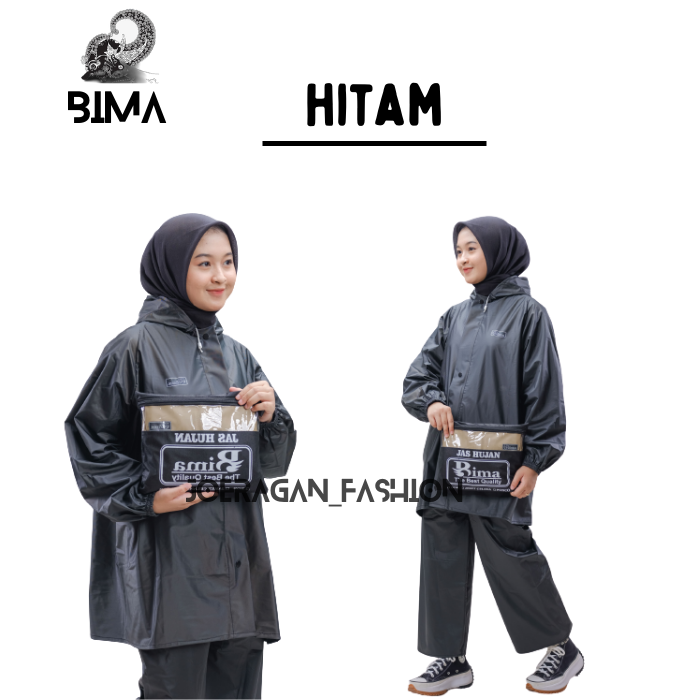 Jas Hujan Mantol Motor Bima Bahan Karet PVC Tebal Dan Elastis Anti ...