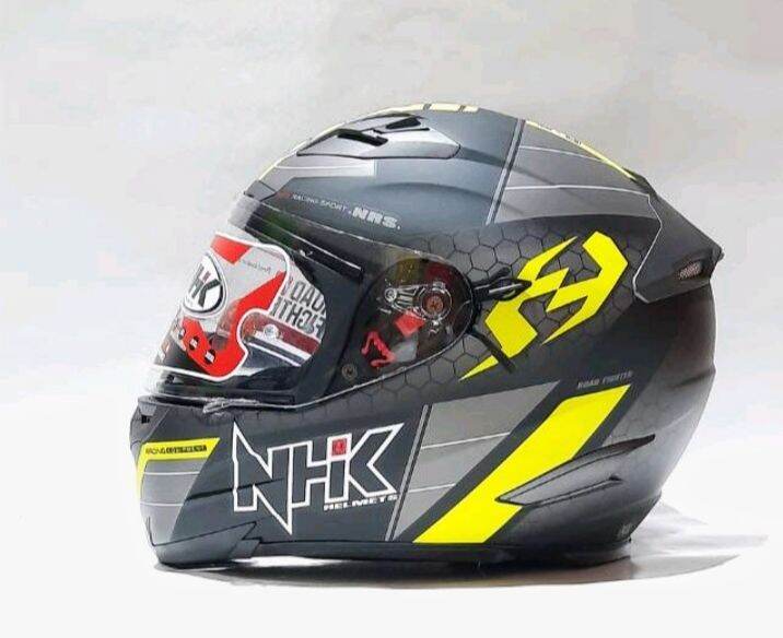 Helm NHK RX9 Racer Biru Dobel visor Dua kaca Original NHK Technical ...