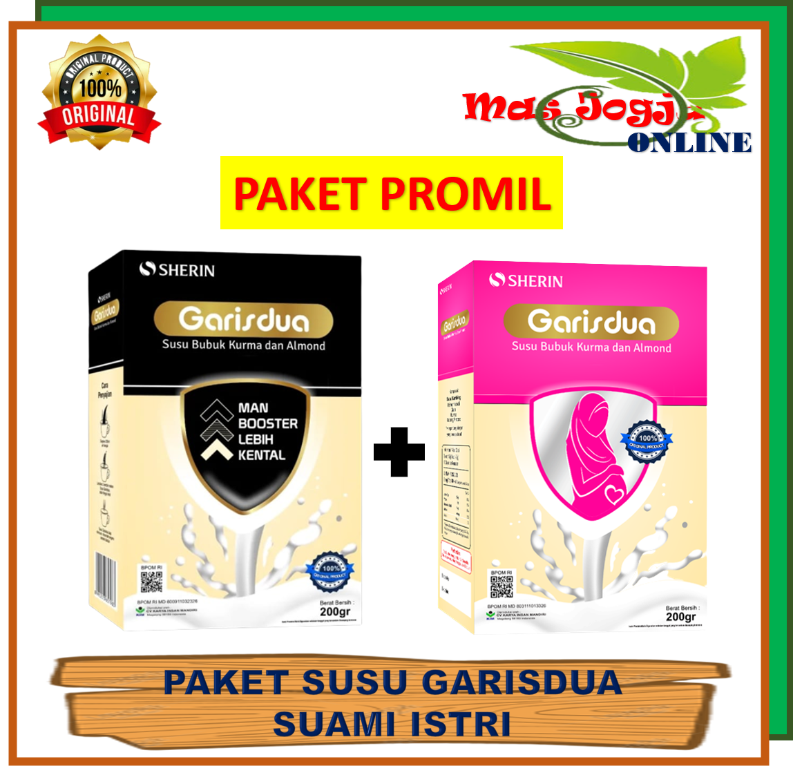 (PAKET 2 BOX) Susu Garisdua promil almond kurma Muda 200 Gram susu ...