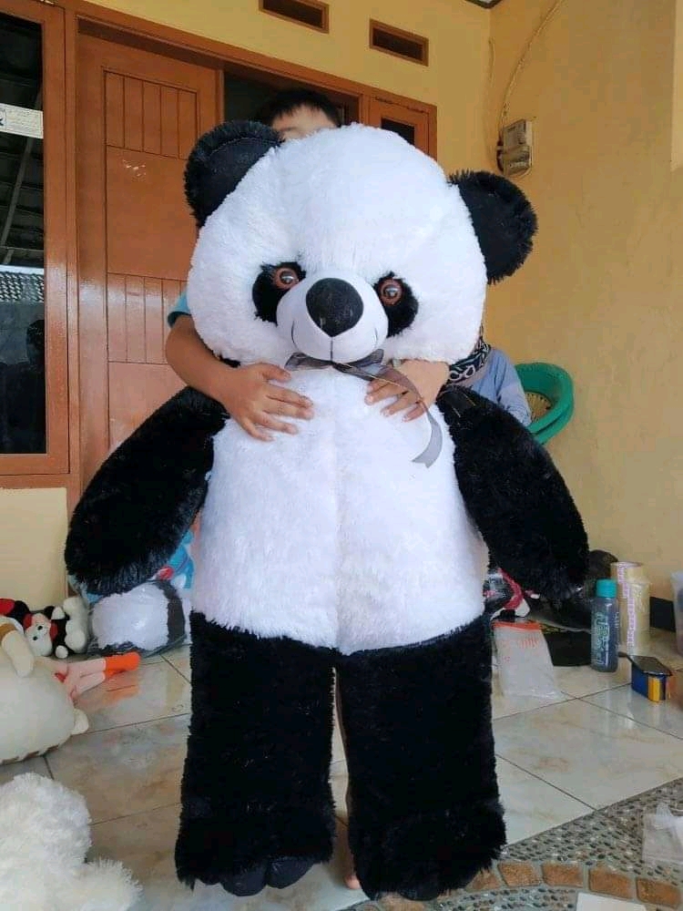 BONEKA PANDA HITAM PUTIH JUMBO SATU METER | Lazada Indonesia