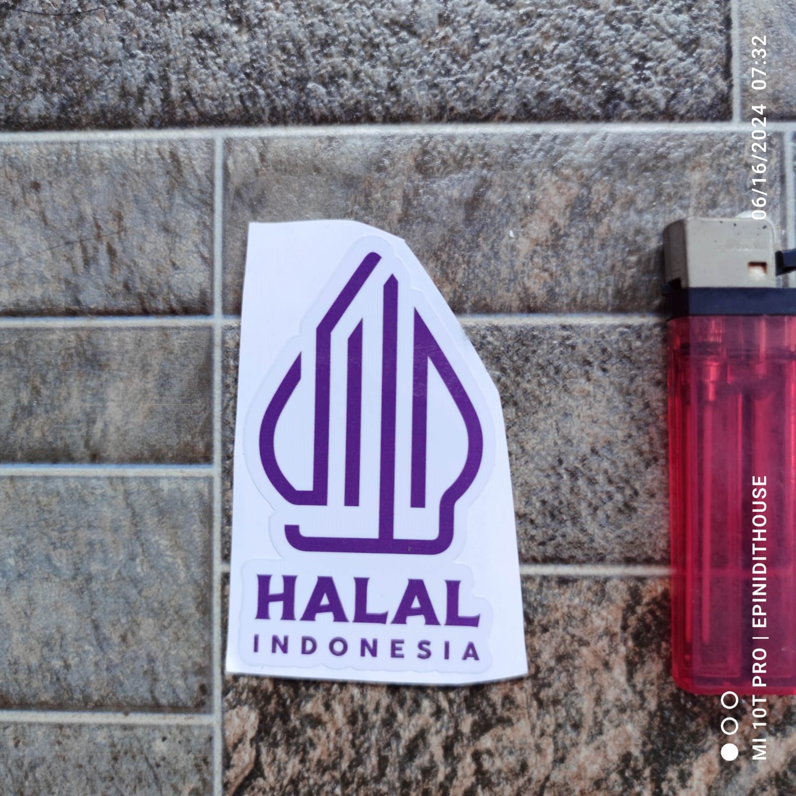 Stiker Logo Halal New Indonesia Ungu Ukuran Kecil Bahan Printing Vinyl ...