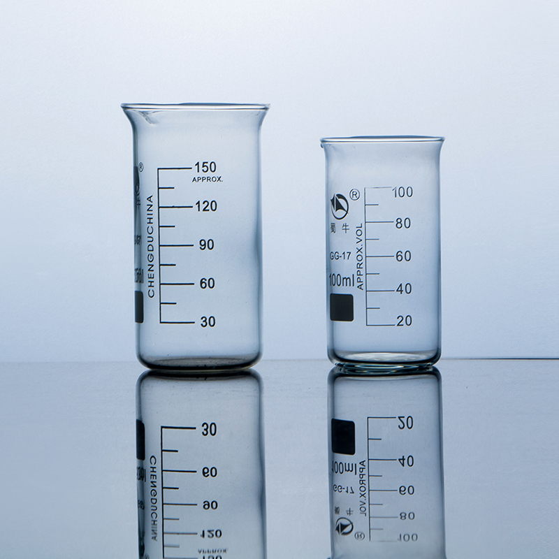 SHUNIU Beaker Glass Tall Form / Gelas Kimia Leher Tinggi 1000 ml ...