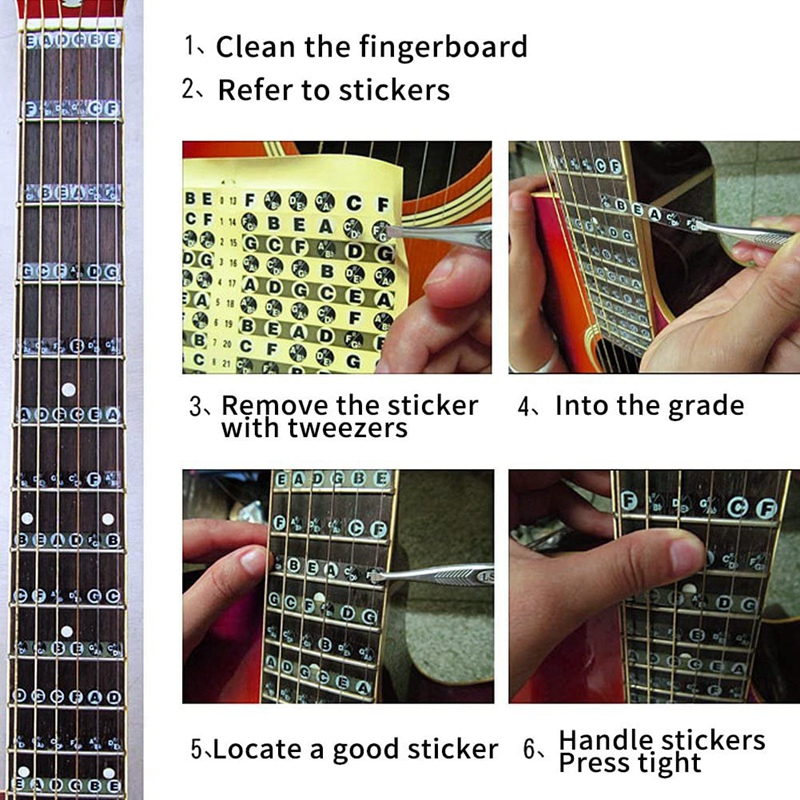 Guitar Stickers Guitar Stickers Fingerboard Sticker Guitar Chord ...