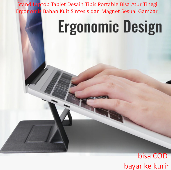 Stand Laptop Tablet Desain Tipis Portable Bisa Atur Tinggi Ergonomis ...