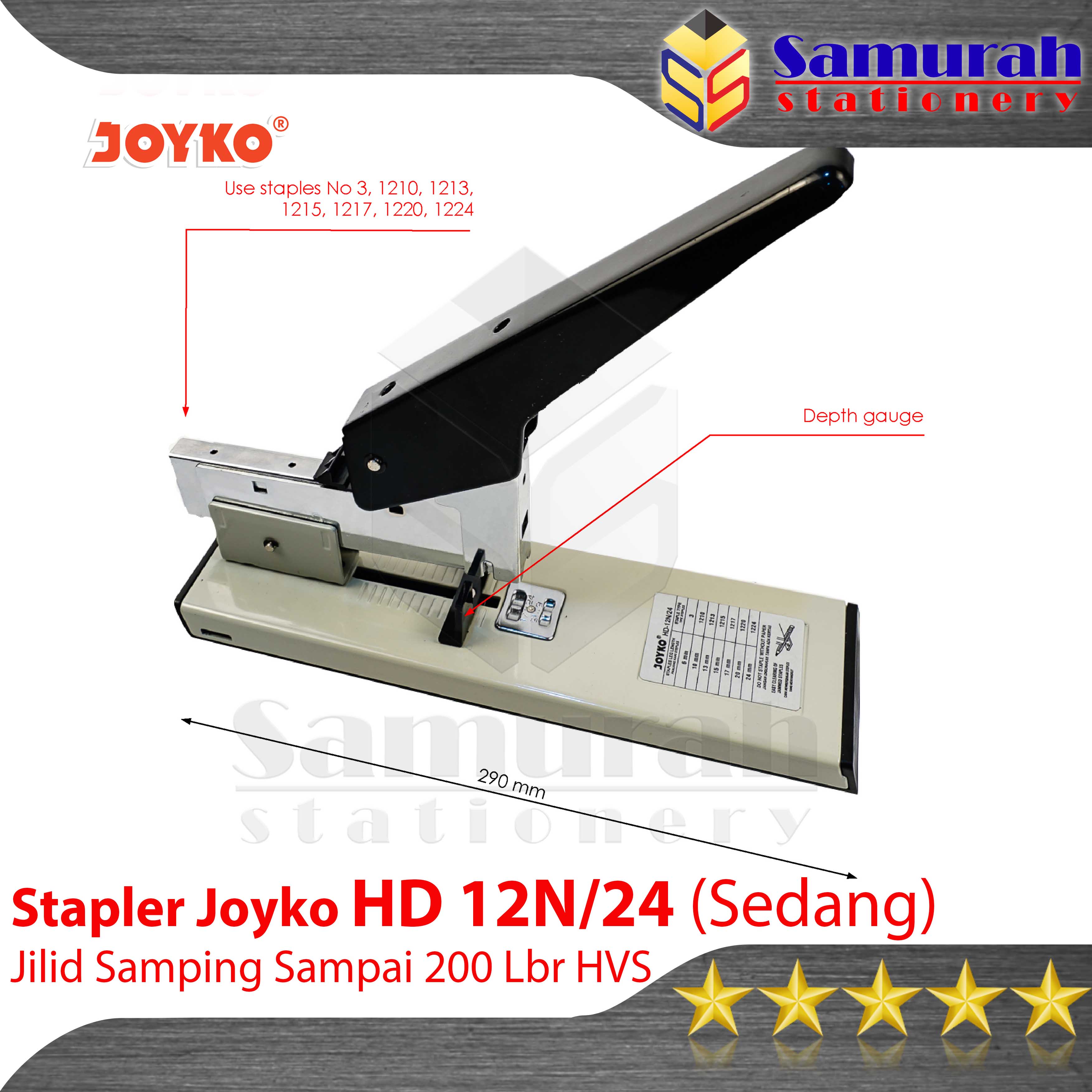 Stapler Joyko HD-12N/24 Sedang Mesin Staples Jilid HD 12N 24 Tanggung ...