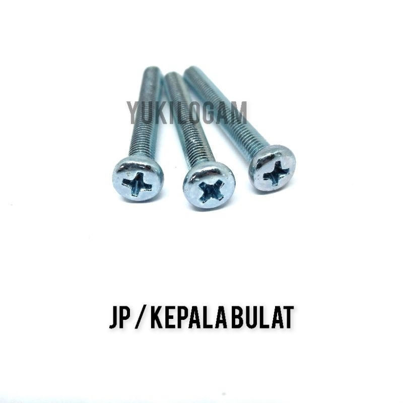 100 pcs baut M3 x 6 kepala bulat atau kepala rata baut elektronika ...
