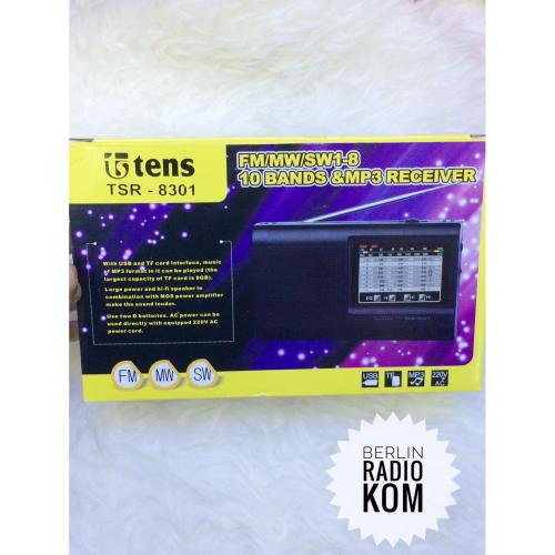 Tens Radio 10 Band AC / DC Micro SD / USB MP3 - TSR-8301 - Hitam ...