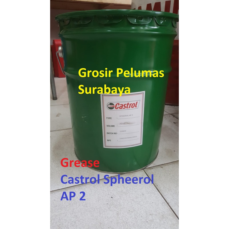 Grease Lithium CASTROL SPHEEROL AP2 AP 2 Pail Gemuk Stempet Pelumas ...