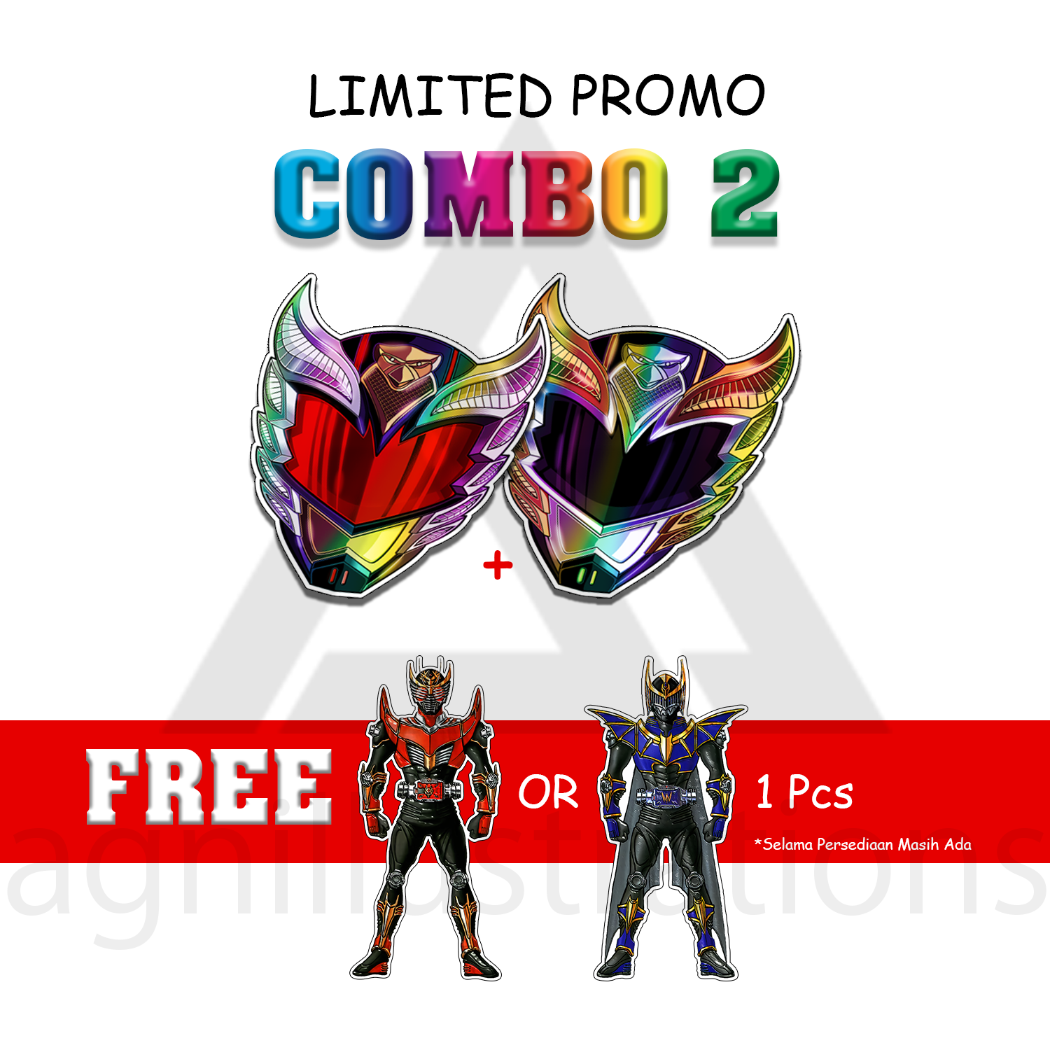 [EXCLUSIVE] Sticker Satria Garuda Bima & Azazel Holofoil/Hologram ...