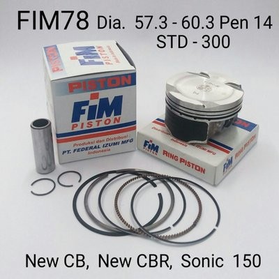 Piston Kit Sonic / Cb150R New Std (100) 58,3 mm / Seher Sonic motor ...