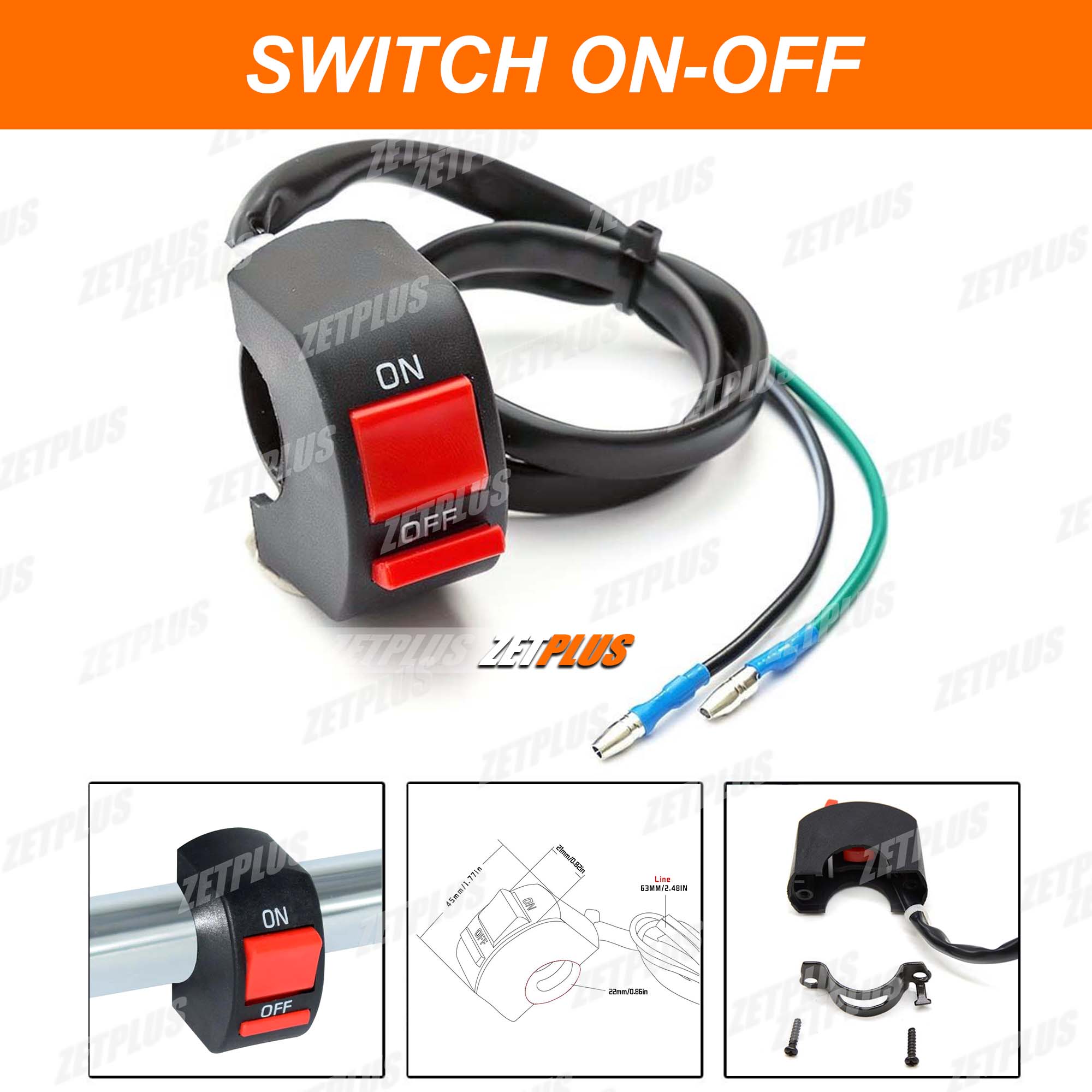 SAKLAR ON-OFF 12v UNIVERSAL /switch stang variasi/atv-motor-trail-modif ...