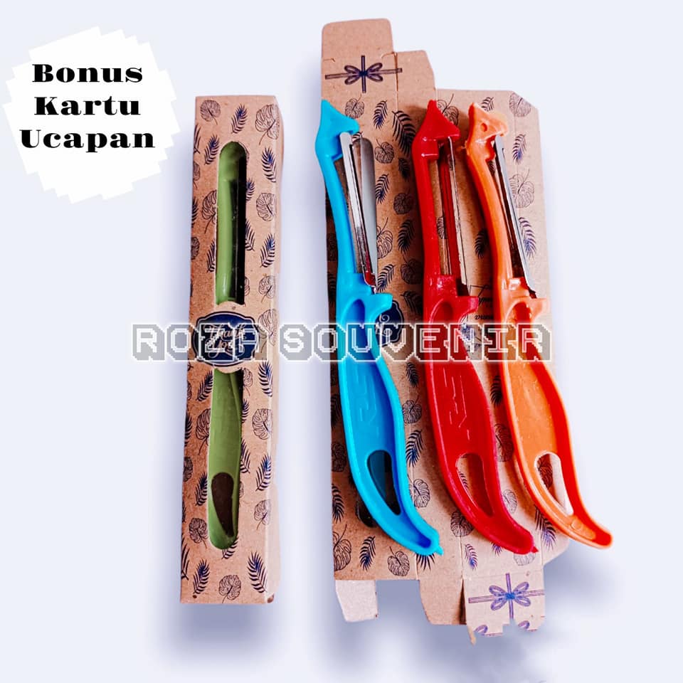 Isi 50 Pcs Souvenir Pernikahan Pisau Serutan Buah Kemasan Box Motif ...