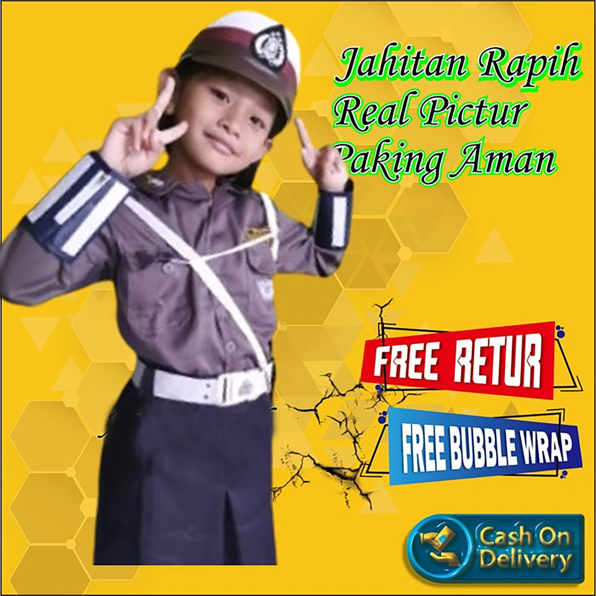 Seragam Baju Polisi Anak Perempuan Anak Usia 3 Tahun - 8 Tahun | Lazada ...