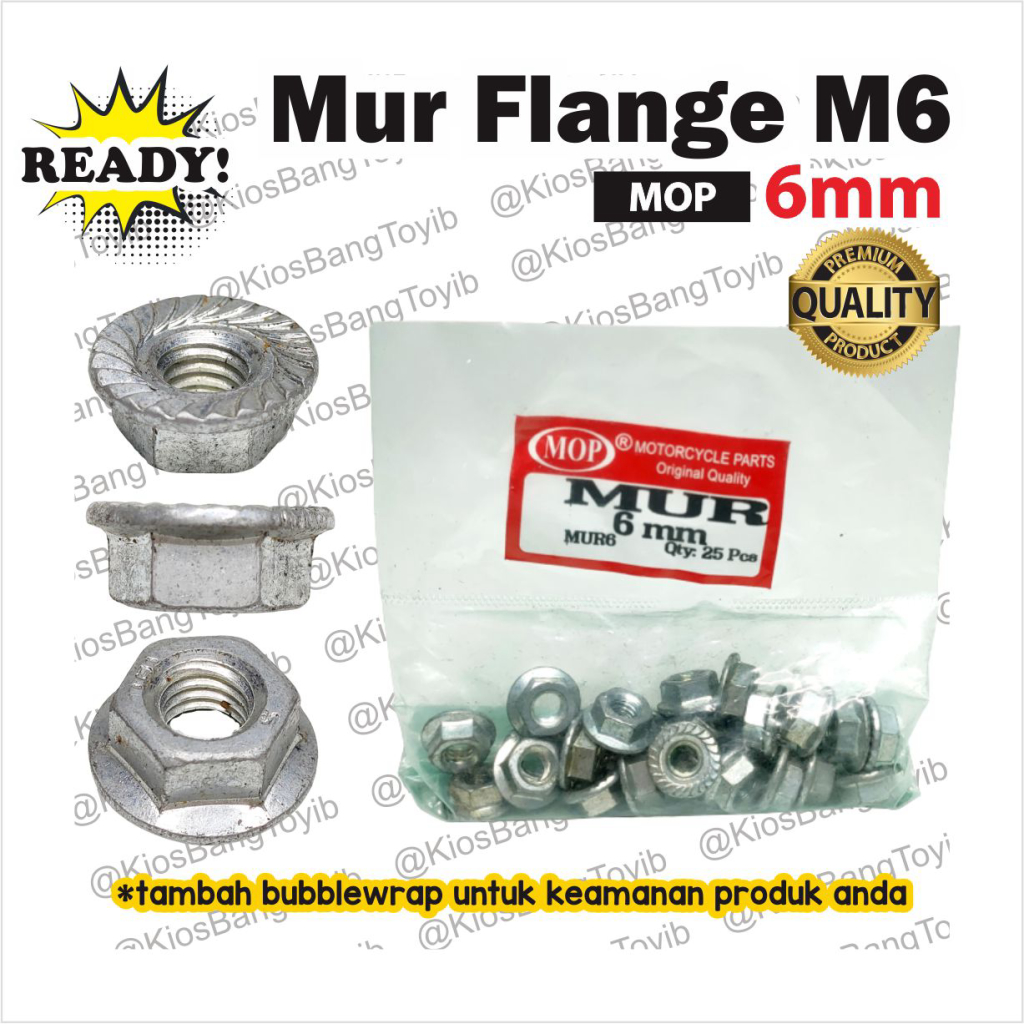 Mur Flange Topi M6 Mur Baut Plat Nomer | Lazada Indonesia