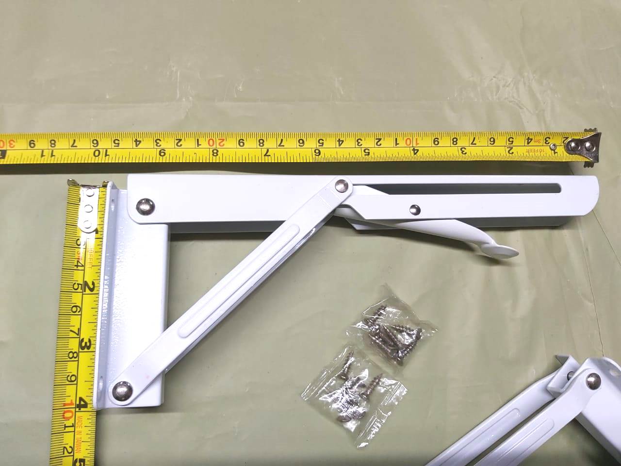 1 Pasang ( 2Pcs ) Engsel Ambalan Lipat 10" / Siku Rak Lipat 25 Cm ...