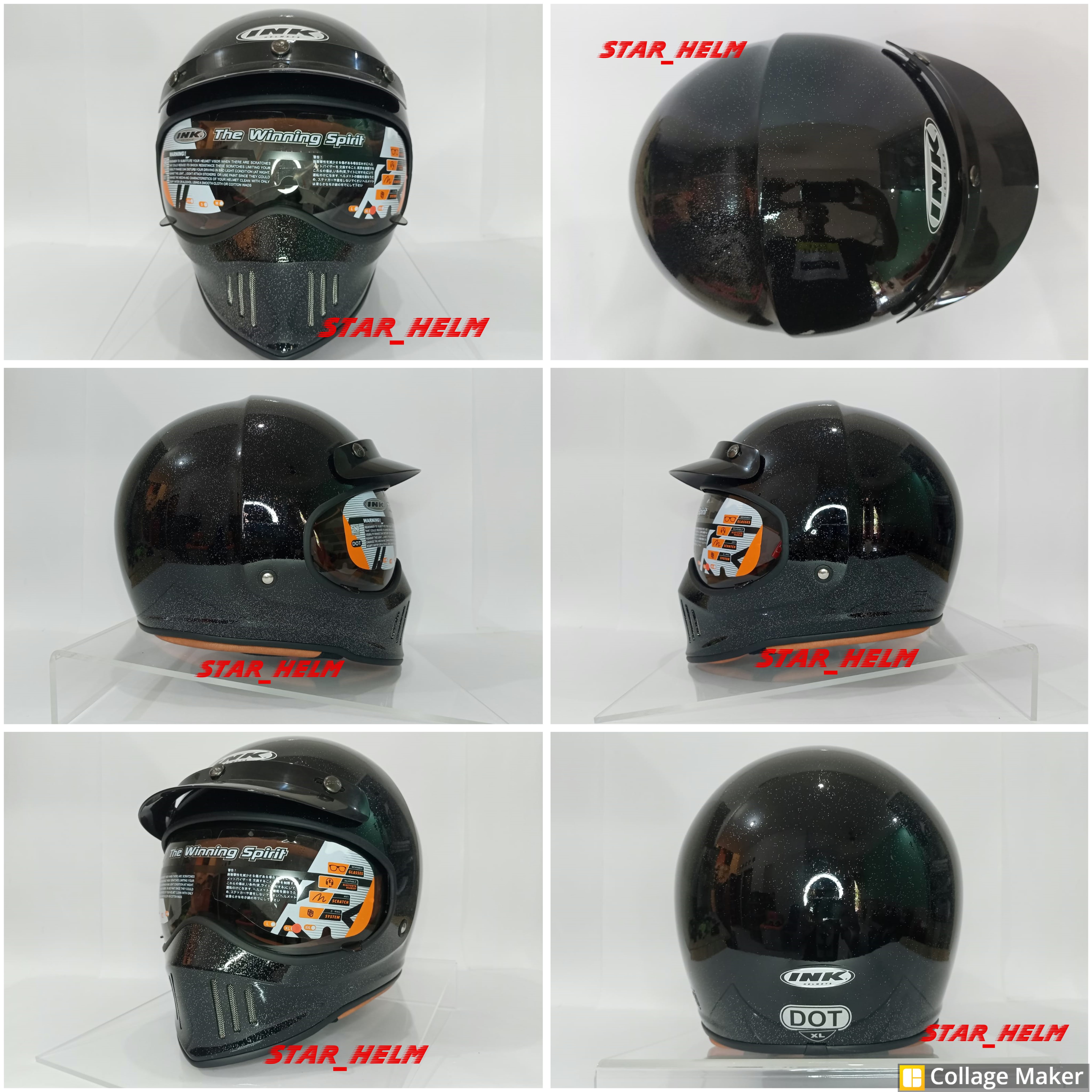 HELM FULLFACE RETRO INK TROOPER ORIGINAL | Lazada Indonesia