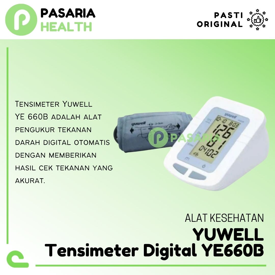 YUWELL TENSIMETER DIGITAL YE660B Alat Cek/Tes Tekanan Darah/Tensi Meter ...