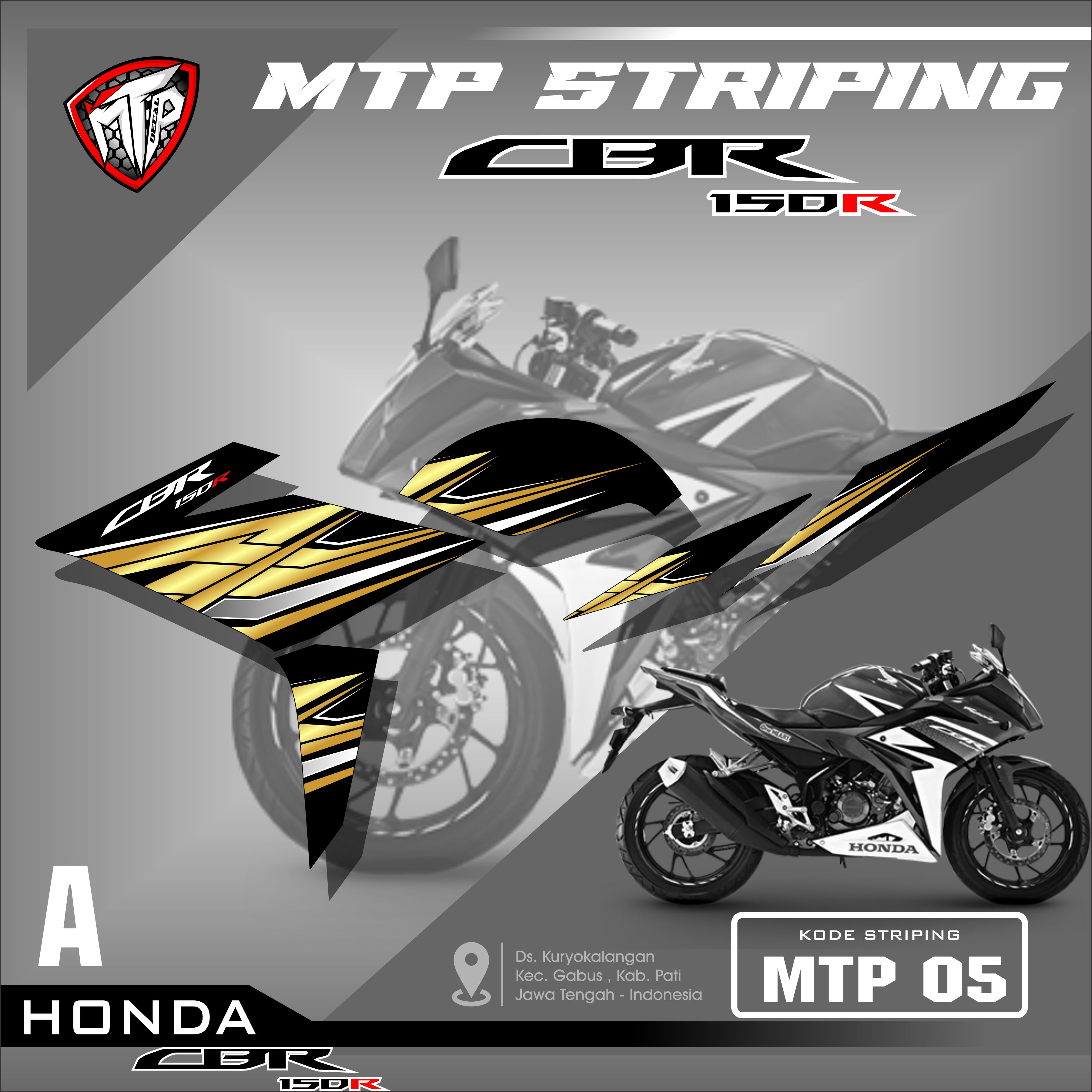 (TERLARIS) Stiker Striping CBR 150 R Facelift Sticker Variasi Lis Motor ...