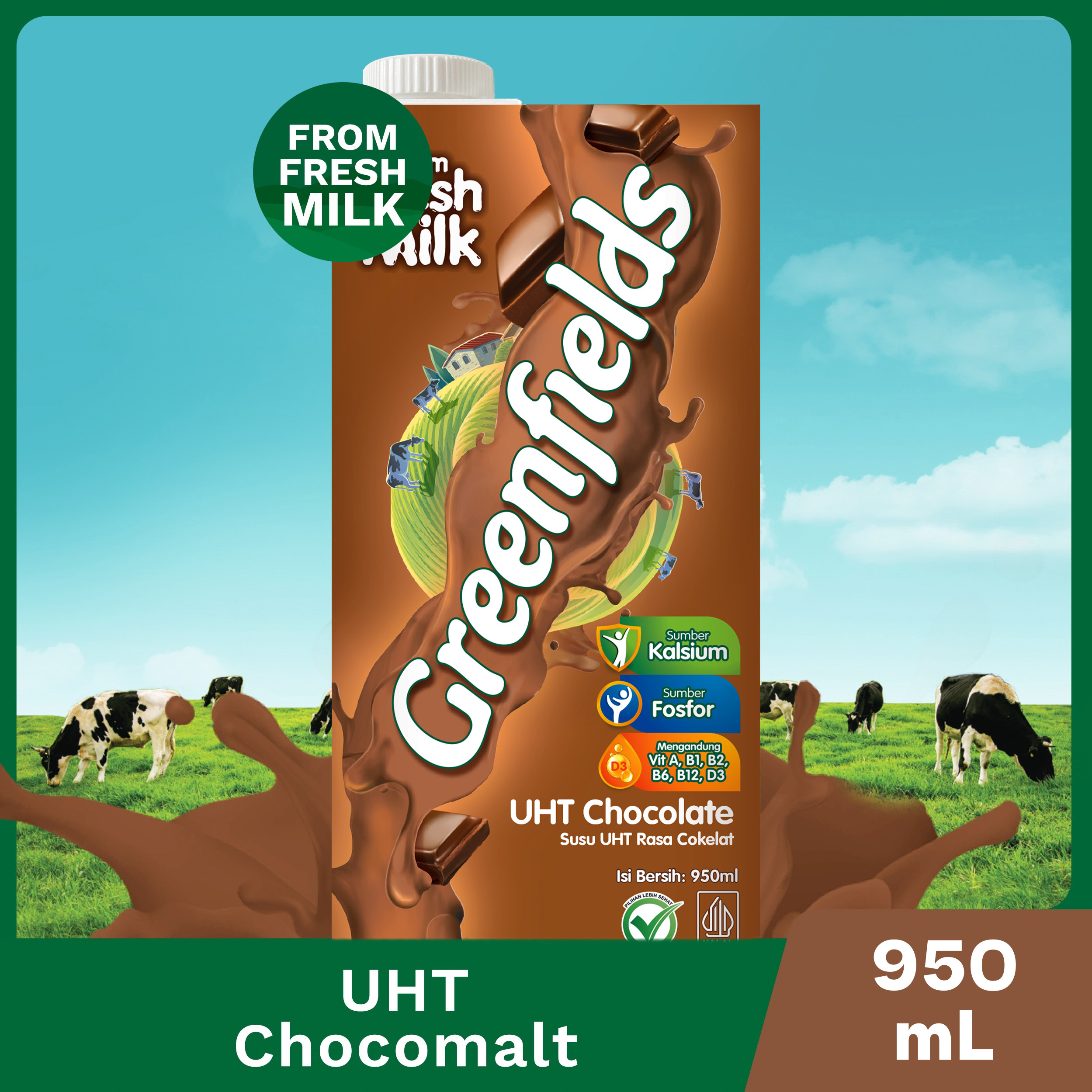 Greenfields Milk UHT Chocolate 950 ml | Lazada Indonesia