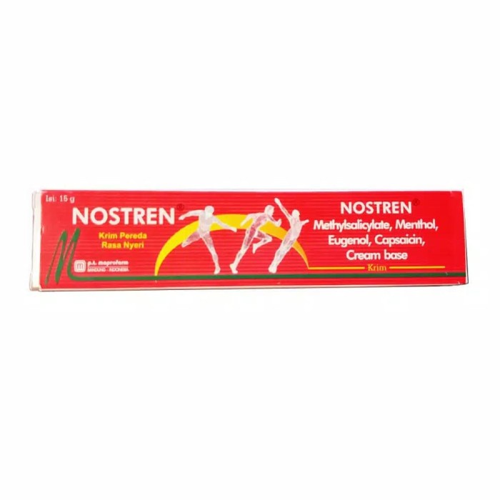Nostren Cream 15gr mengatasi keseleo/nyeri otot/nyeri sendi | Lazada ...